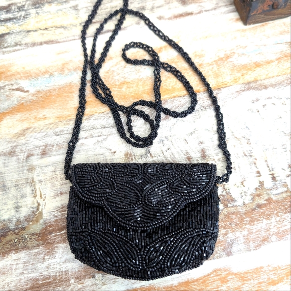 Vintage Toyo | Bags | Vintage Toyo Black Beaded Mini Evening Bag | Poshmark